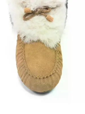 LOW CLASSIC Shearling-trim Moccasin Boots