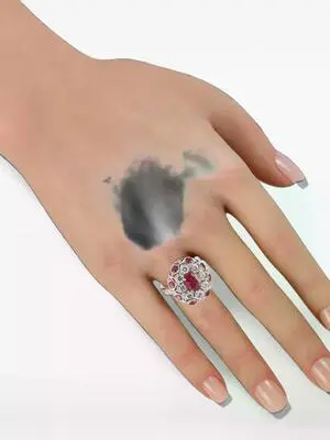 LB EXCLUSIVE Embellished Ruby And Diamond Ring