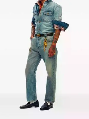 WILLY CHAVARRIA Chente Faded Straight-leg Jeans