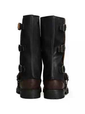 ZIGGY CHEN Buckle-fastening Leather Boots