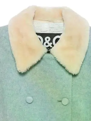 Dolce & Gabbana 2000s Faux-fur Collar Belted Coat