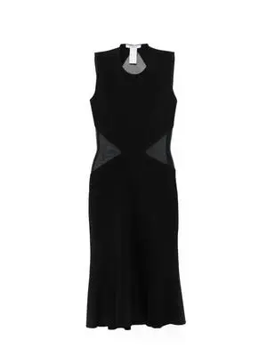 Givenchy 2010s Mesh-panel Sleeveless Midi Dress
