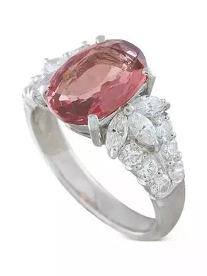 LB EXCLUSIVE Center Spinel Embellished Ring - Silver