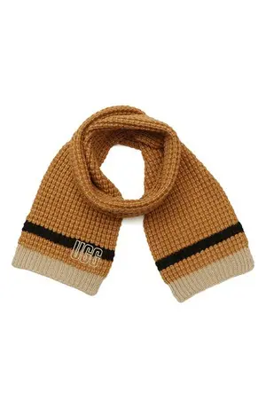 UGG Waffle Stripe Scarf - Chestnut Multi