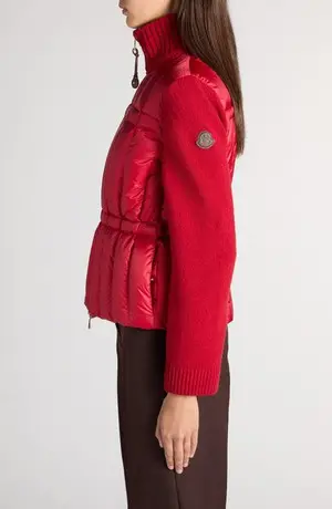 Moncler Mixed Media Wool & Cashmere Cardigan
