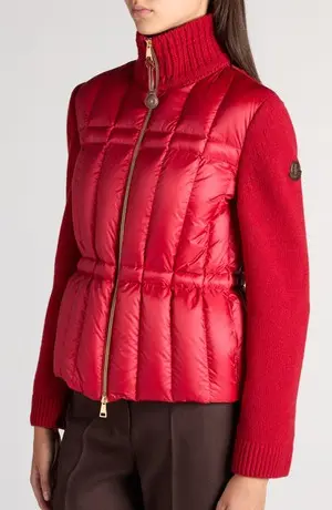 Moncler Mixed Media Wool & Cashmere Cardigan