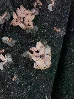 MARKGONG Sequin-embellished Floral-appliqué Cardigan