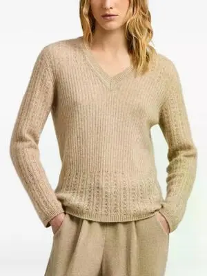 Kiton V-neck Sweater - Neutrals
