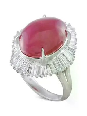 LB EXCLUSIVE Embellished Oval Ruby Ring