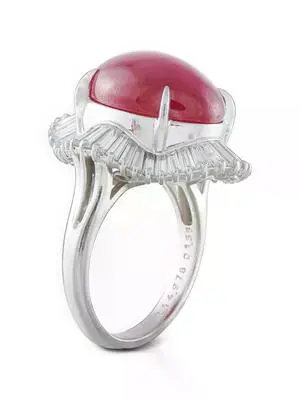 LB EXCLUSIVE Embellished Oval Ruby Ring