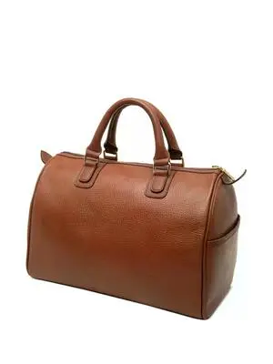 Burberry 20th Century Leather Boston Bag - Brown