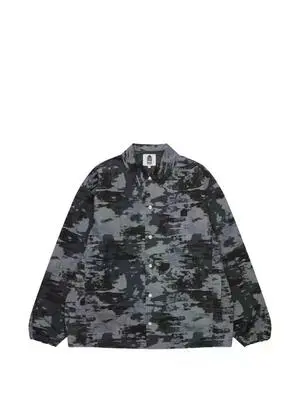 DOVER STREET MARKET Abstract-print Press-stud Shirt Jacket - Grey