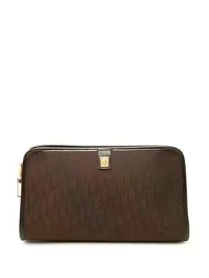 Dior 20th Century Diorissimo Trotter Canvas Clutch Bag - Brown