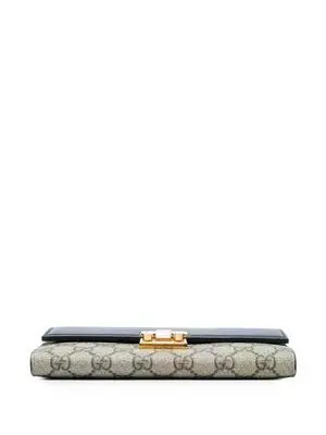 Gucci 2000-2015 Gg Supreme Padlock Wallet On Chain Shoulder Bag
