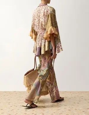 Zimmermann Fairlight Bias Pant - Floral Patchwork