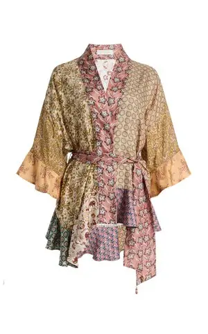 Zimmermann Fairlight Scarf Silk Wrap Top - Multi