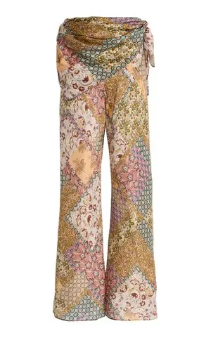 Zimmermann Fairlight Silk Straight-leg Pants - Multi