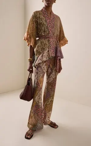 Zimmermann Fairlight Silk Straight-leg Pants