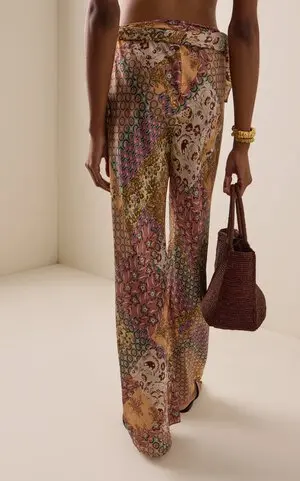 Zimmermann Fairlight Silk Straight-leg Pants