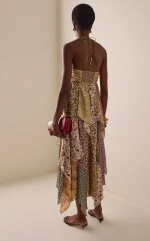 Zimmermann Fairlight Scarf-detailed Silk Midi Dress