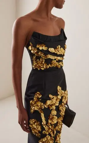 MARKARIAN Lily Sequined Draped Top
