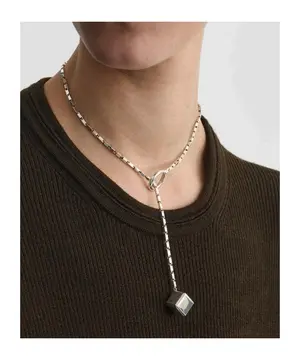 Phoebe Philo Hoop Tie Pendant In Sterling