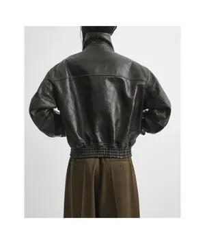 Phoebe Philo Pilot Leather Jacket - Black