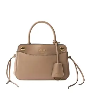 Prada Carry Mini Leather Handbag - Bean Paste Color