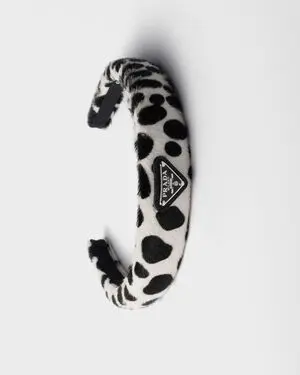 Prada Printed Calf Hair Headband