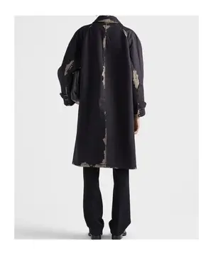 Prada Bonded Devore Cotton Coat