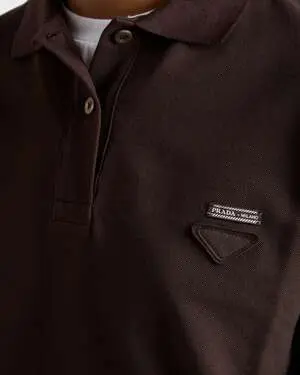 Prada Pique And Jersey Polo Shirt