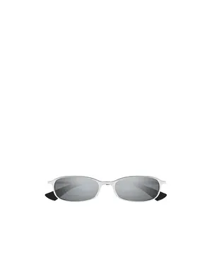 Saint Laurent Rectangle Frame Sunglasses - Silver
