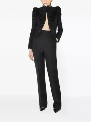 Elisabetta Franchi Double-layer Crêpe Jacket With Crystals
