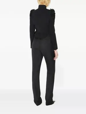 Elisabetta Franchi Double-layer Crêpe Jacket With Crystals