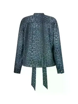 Roberto Cavalli Leopard-print Pussy-bow Blouse