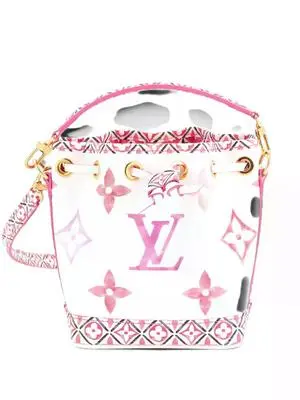 LOUIS VUITTON Noe Nm Handbag The Pool Monogram Watercolor Giant Nano Bucket Bag - Pink