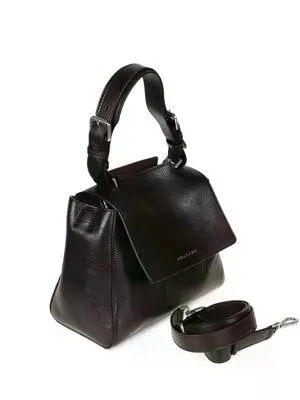 Orciani Small Sveva Lagoon Pebbled Leather Shoulder Bag - Brown