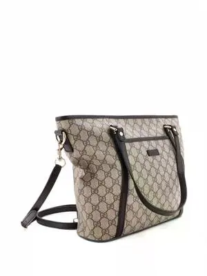 Gucci Front Pocket Convertible Gg Coated Canvas Medium Tote Bag