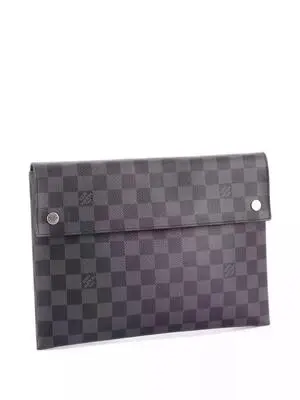 LOUIS VUITTON Pochette Alpha Triple Damier Graphite Clutch Bag