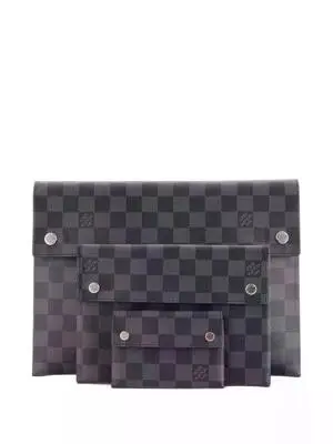 LOUIS VUITTON Pochette Alpha Triple Damier Graphite Clutch Bag