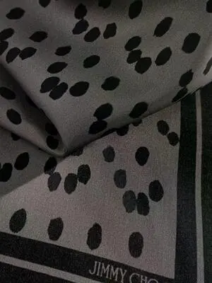 JIMMY CHOO Silk Patterned Scarf