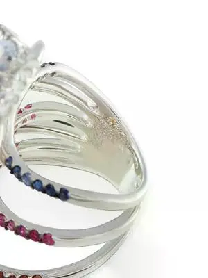 LB EXCLUSIVE Multicolour Sapphire And Diamond Ring