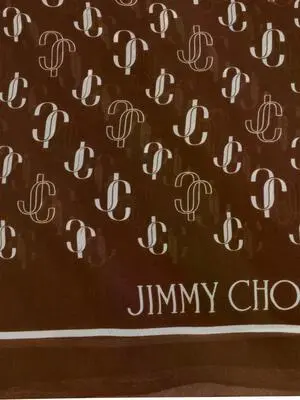JIMMY CHOO Jc Monogram Silk Scarf