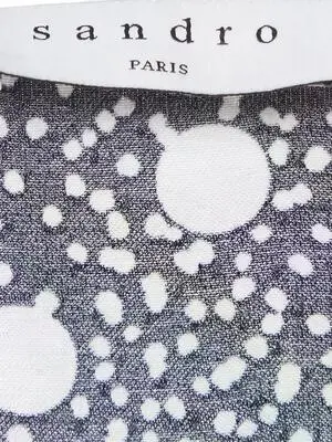 Sandro Polka-dot Ruffled Mini Dress