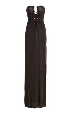 MORE NOIR Alina Cutout Jersey Maxi Dress