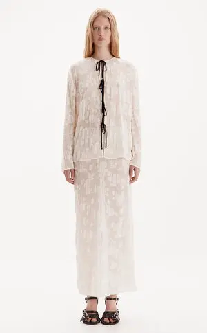 HARRIS TAPPER Exclusive Milen Velvet Devoré Maxi Skirt