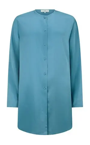 HARRIS TAPPER Exclusive Silk Overshirt - Blue