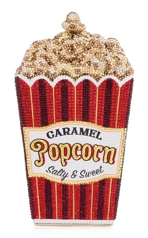 Judith Leiber Caramel Popcorn Clutch - Red