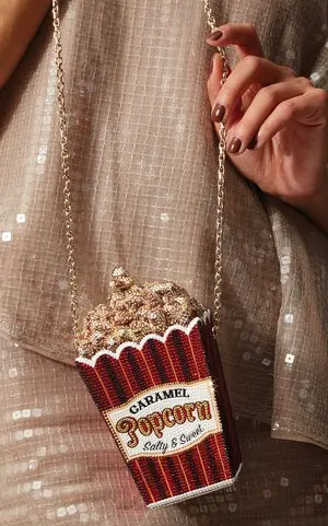 Judith Leiber Caramel Popcorn Clutch - Red
