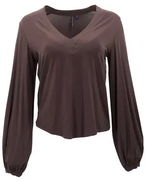 LORDS OF HARLECH Val Ie Lyocell Stretch V-neck Top